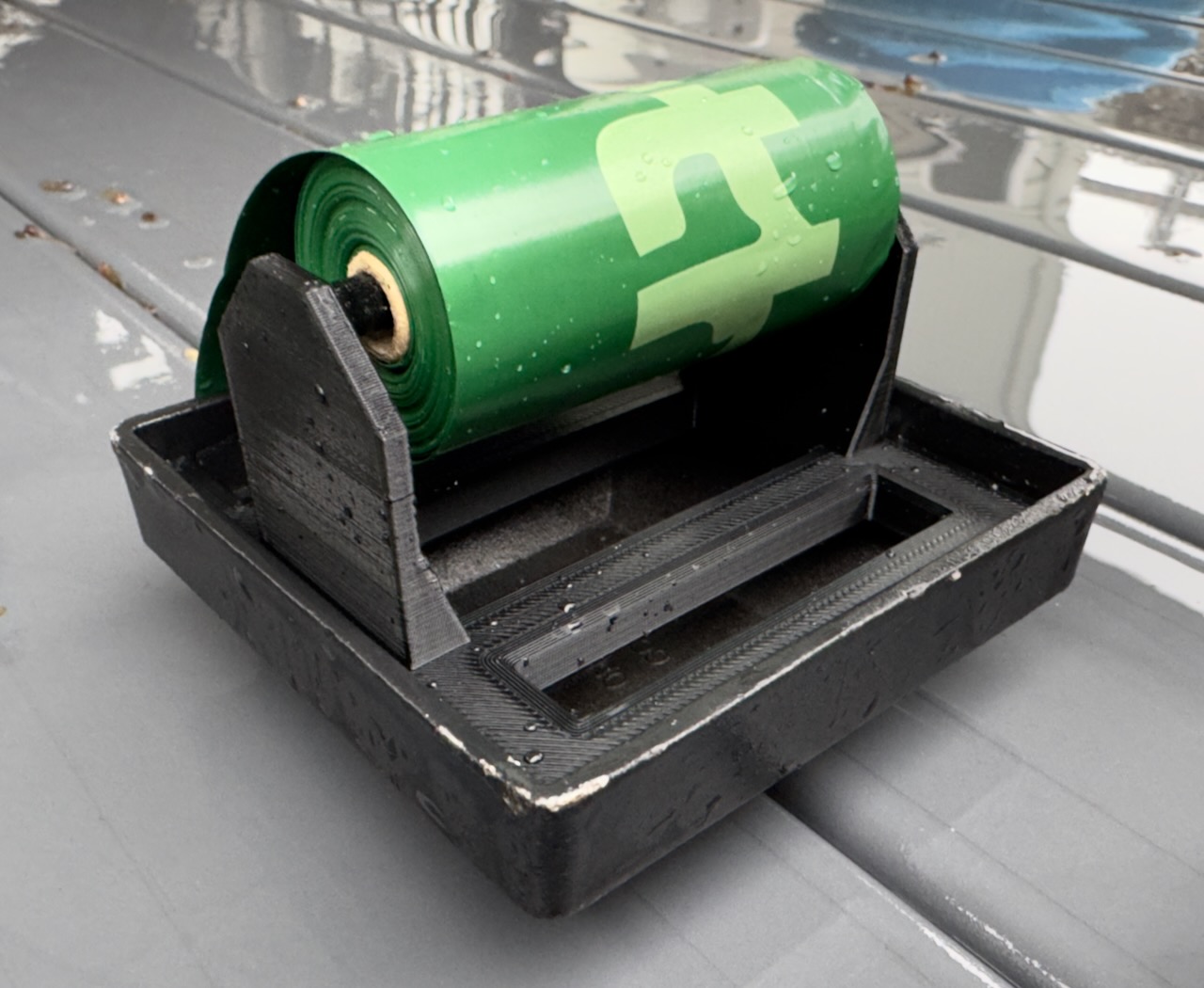 Dog waste bag dispenser for aluminum deck rail by Bryson | Download ...