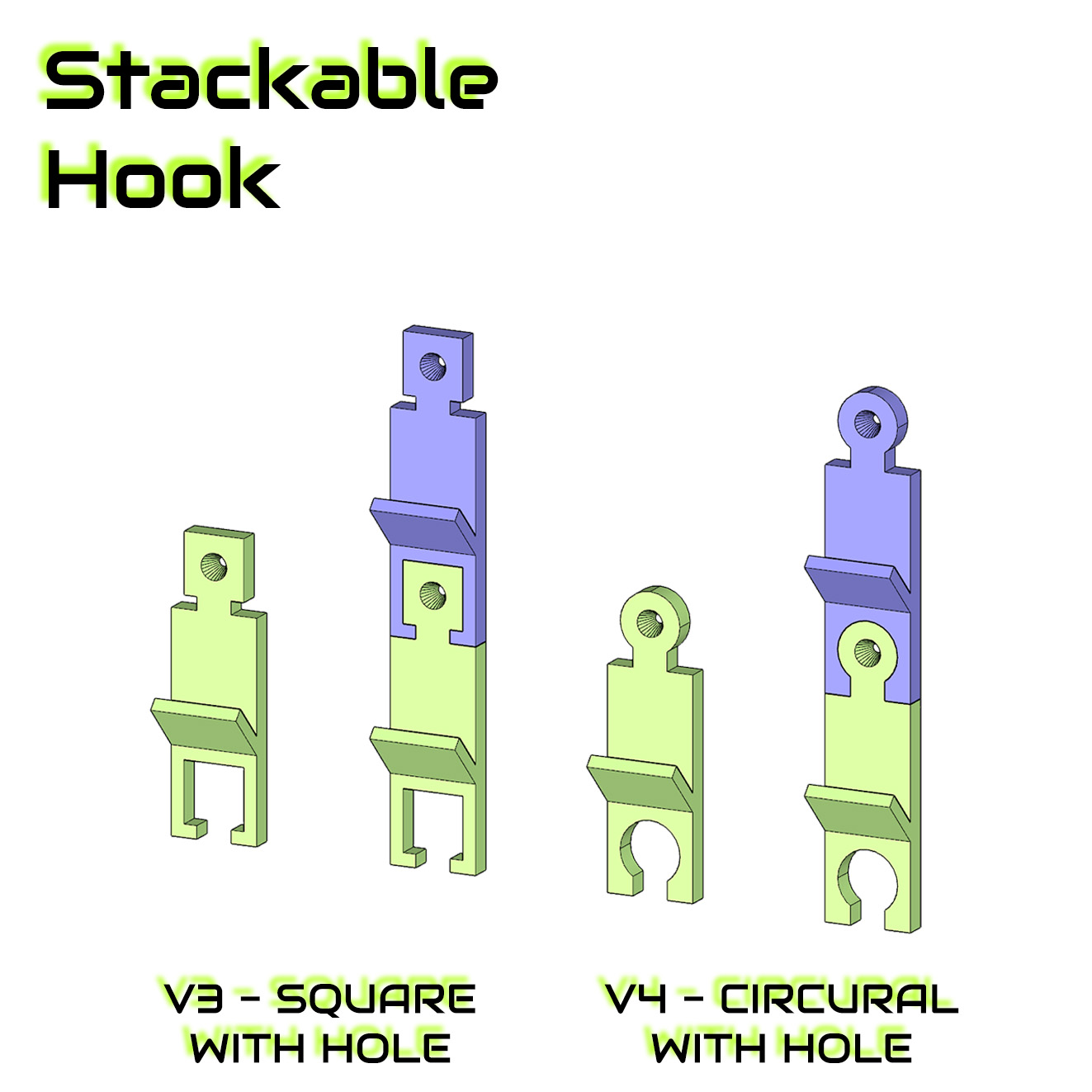 Stackable Hook by d4rol | Download free STL model | Printables.com