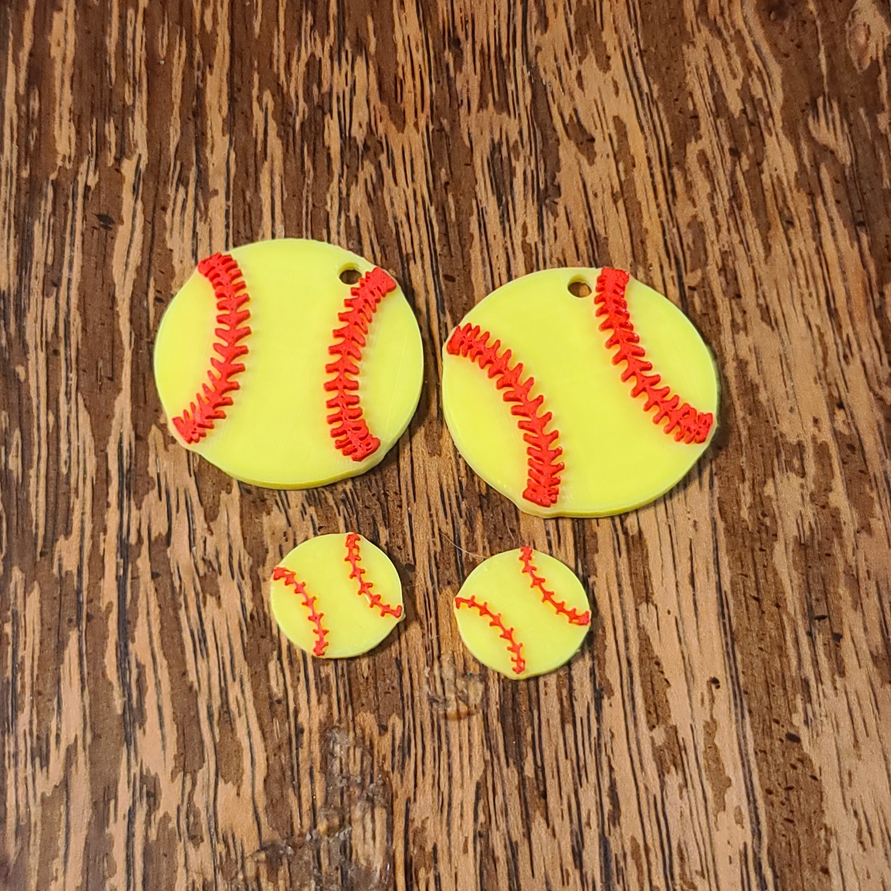 Softball raised earrings by Dohara | Download free STL model ...