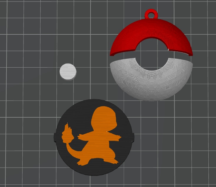 Pokeball Keychain Charmander Edition by NickR1983 | Download free STL ...