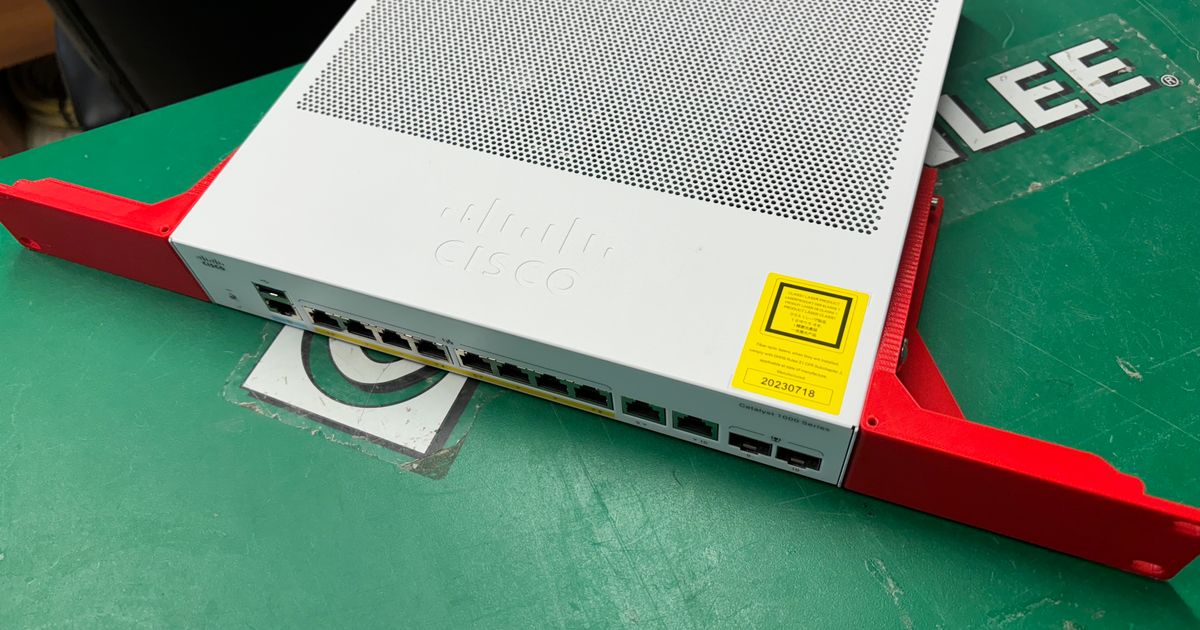 Cisco C1000-8P-2G-L rack mount wings by Potato Stardust | Download free ...