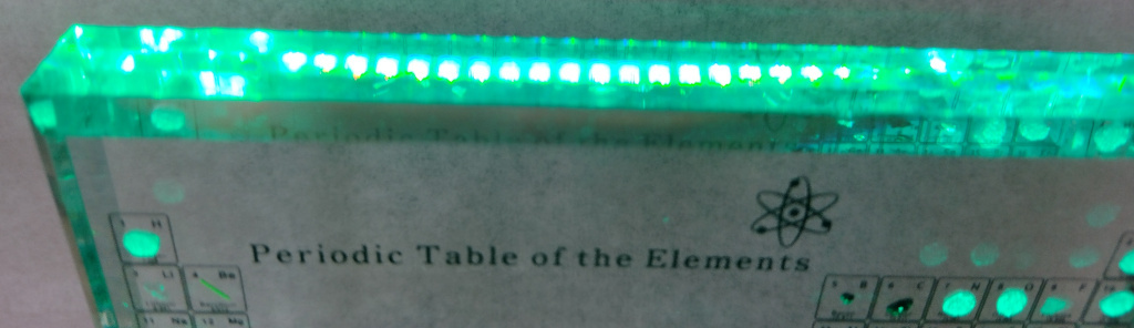 LED light stand for acrylic periodic table with real elements by ...