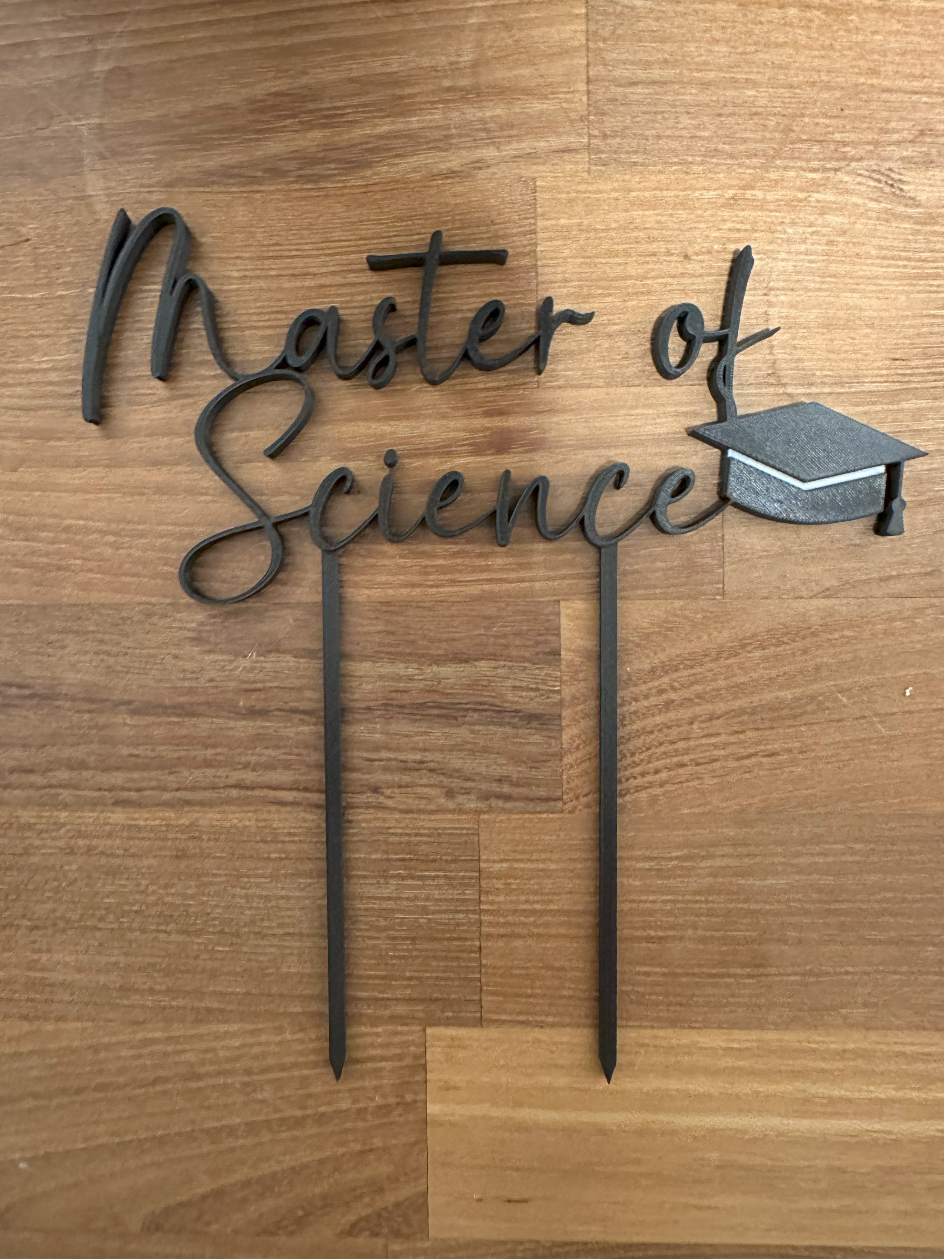 Cake Topper Master of Science (MoS) by Patrick | Download free STL ...