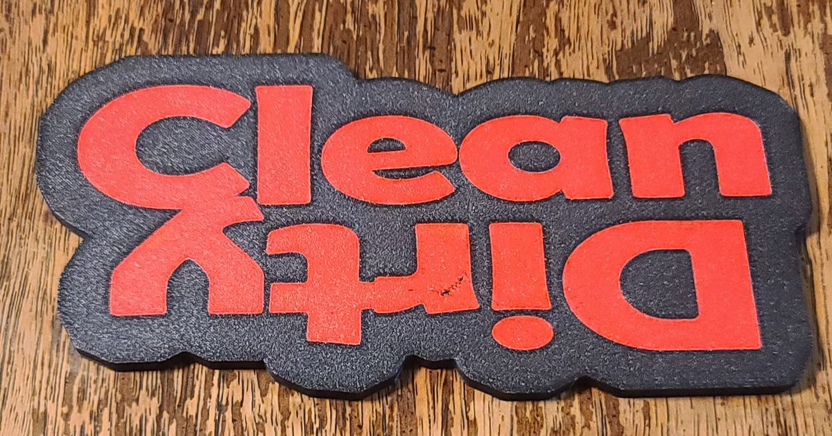 Dishwasher sign magnetic by Dohara | Download free STL model ...