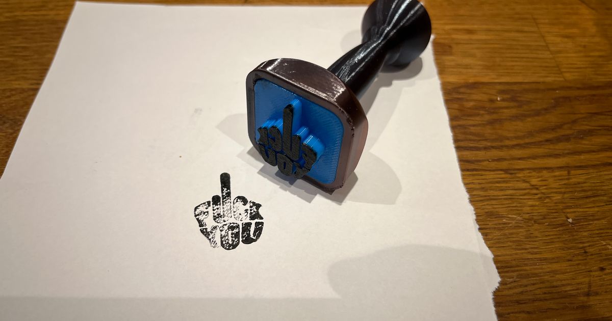 Stamp and holder for custom 30 x 30 mm stamps by Pontus K | Download ...