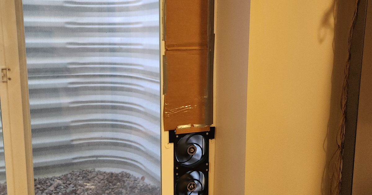 120mm PC Fan Exhaust for Window. by AaronAZ623 | Download free STL ...