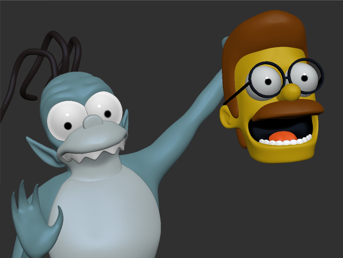 The simpsons Gremlin from treehouse of horror par Juan Victor Vázquez ...