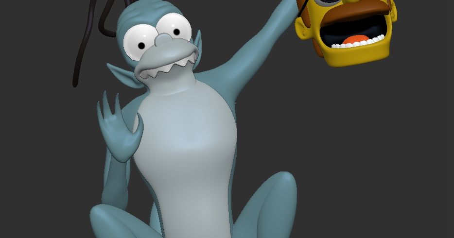 The simpsons Gremlin from treehouse of horror by Juan Victor Vázquez ...