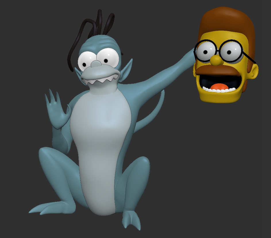 The simpsons Gremlin from treehouse of horror par Juan Victor Vázquez ...