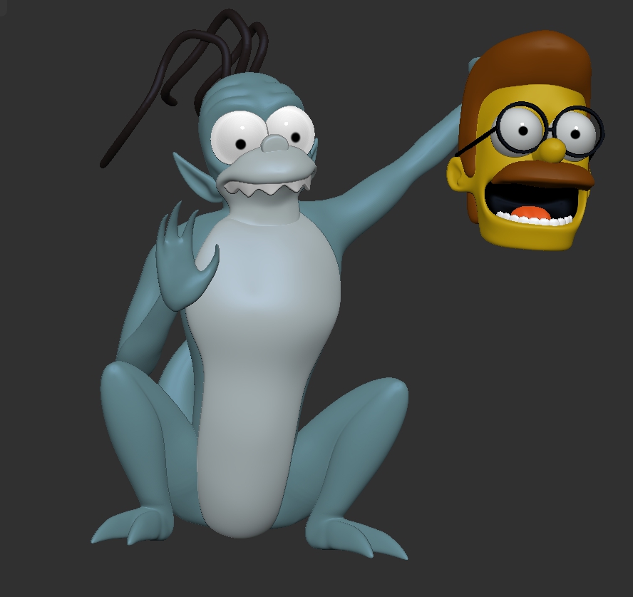 The simpsons Gremlin from treehouse of horror by Juan Victor Vázquez ...