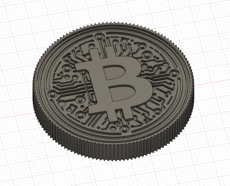 Bitcoin Magnet 40mm (6x3mm or 12x3mm magnet) by rah-osg | Download free ...