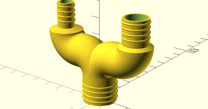 Parametric hose splitter by MeanEYE | Download free STL model ...