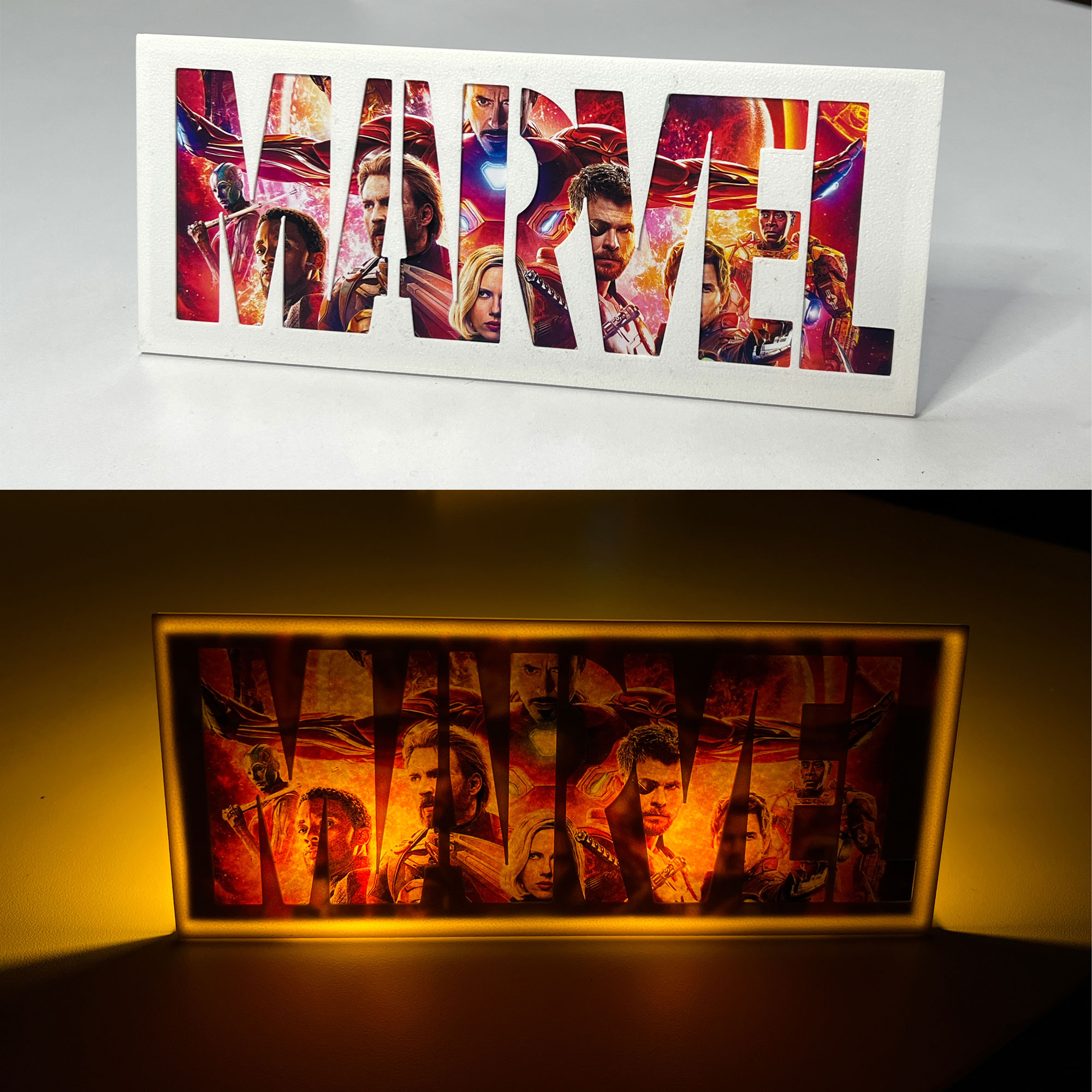 Marvel logo table top decor by akash | Download free STL model ...
