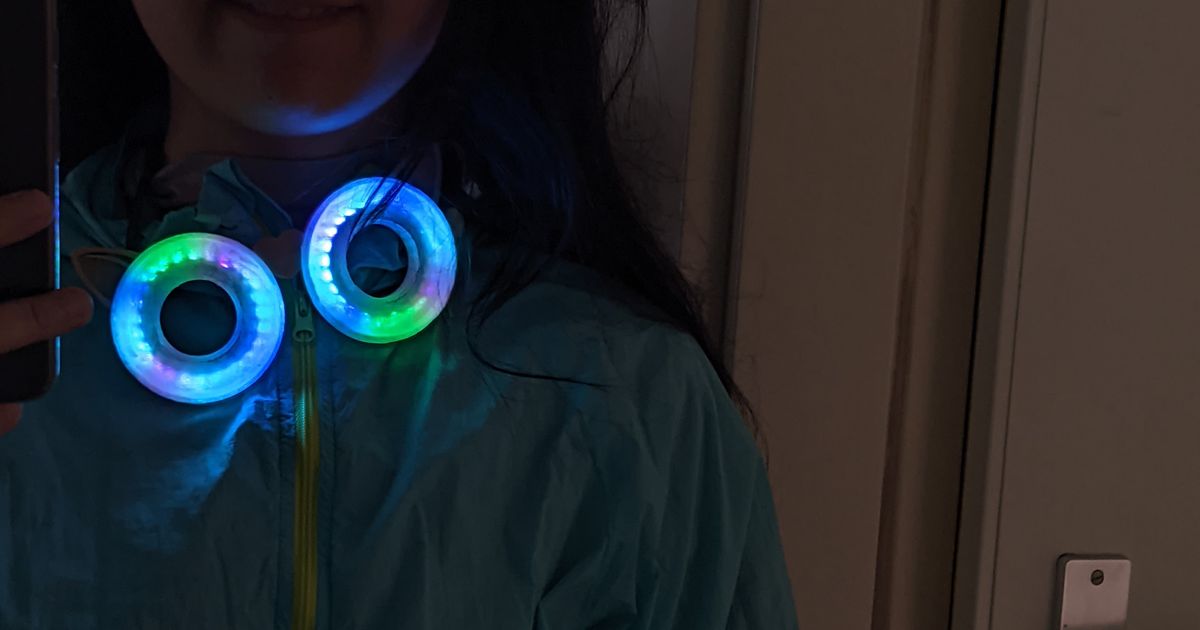 Cat ears LED mask/glasses by Honghong | Download free STL model ...