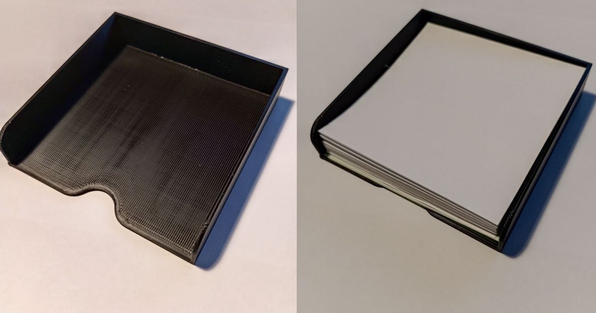 Paper Notes Box 90x90mm by ealux | Download free STL model | Printables.com