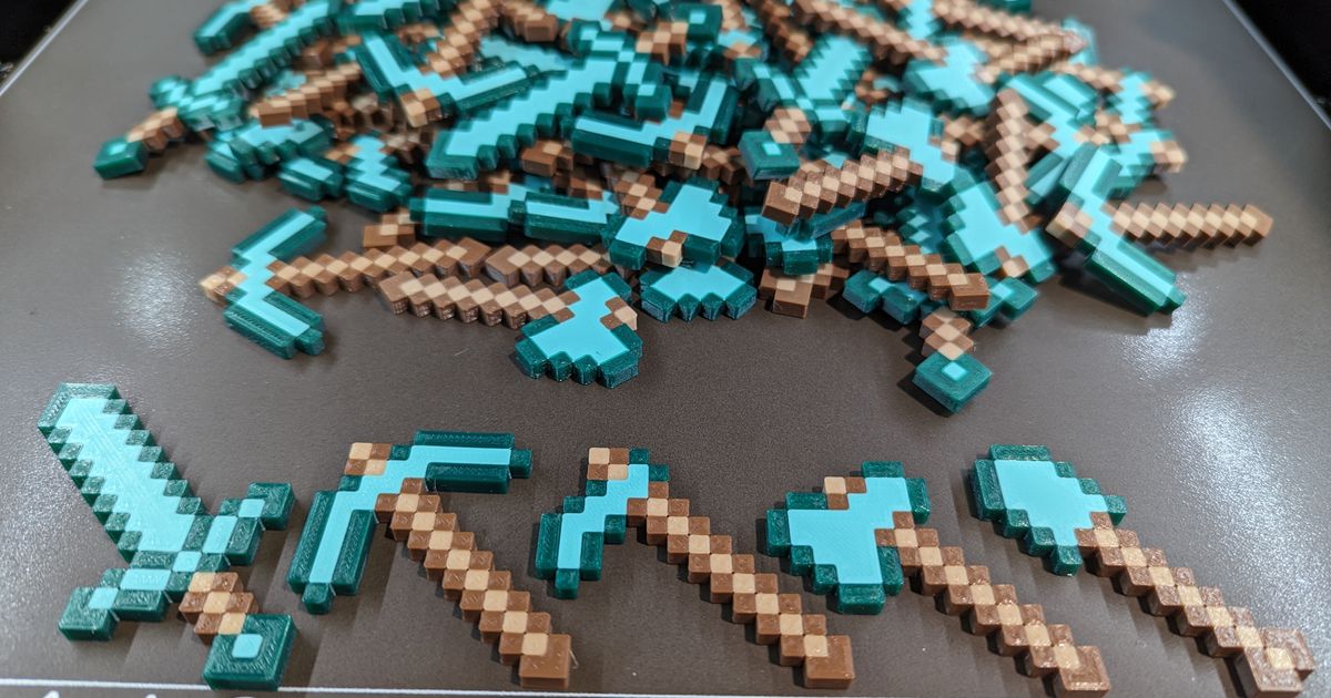 Minecraft Tools Multicolor by Tom | Download free STL model ...