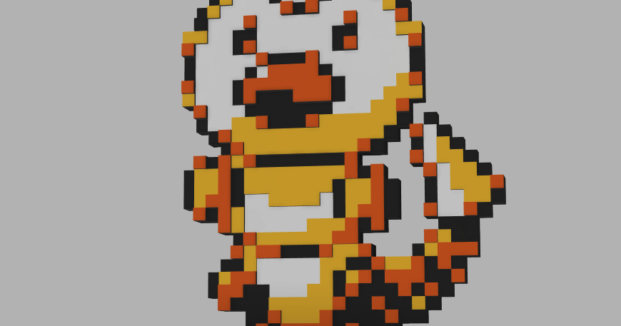 Needle Worm 8bit Retro Not Weedle by Palomin3D | Download free STL ...