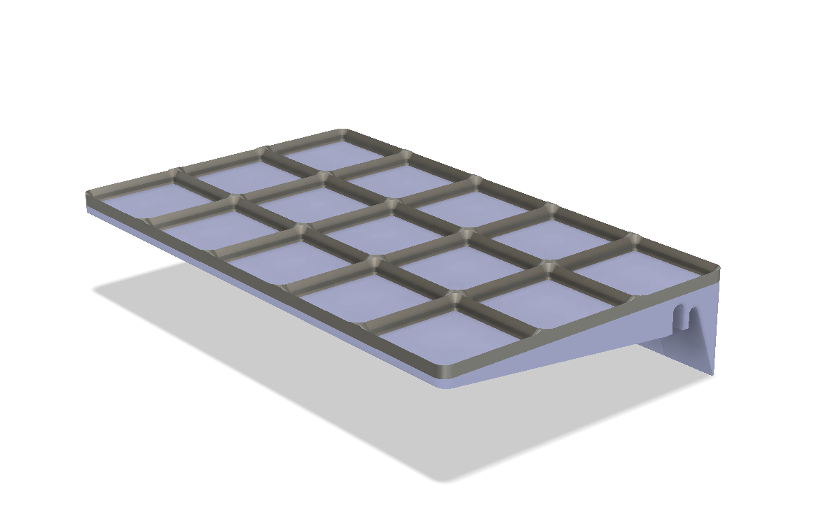 Ikea Skadis top mounting shelf for gridfinity 3x5 baseplate with ...