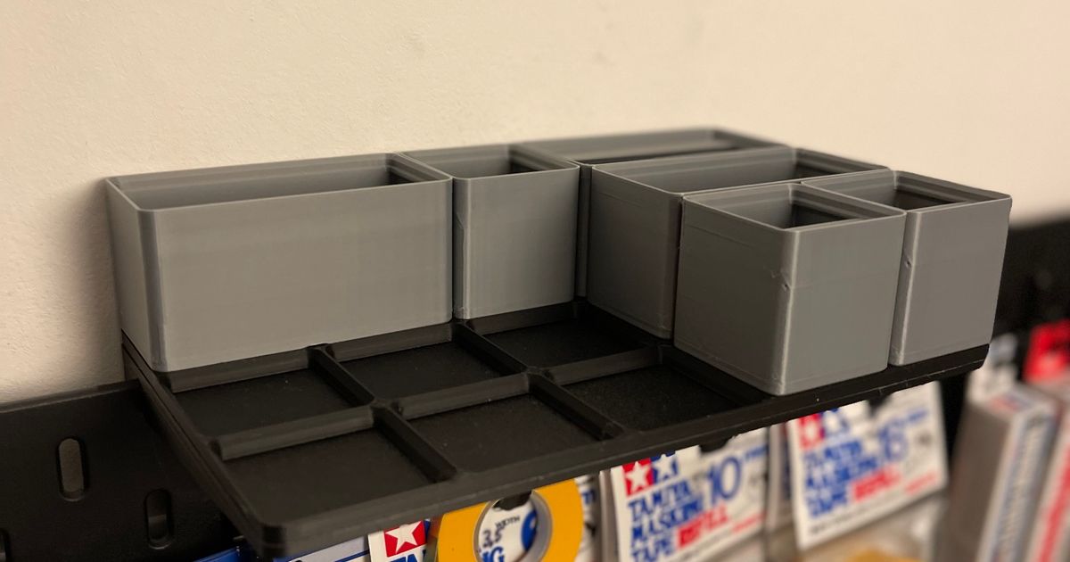 Ikea Skadis top mounting shelf for gridfinity 3x5 baseplate with ...