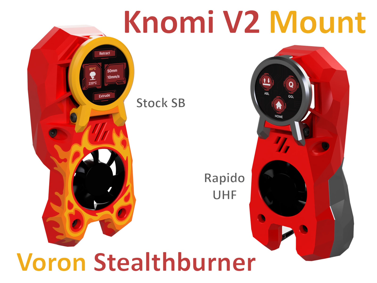Knomi V2 Display Mount for the Voron Stealthburner by boothyboothy ...