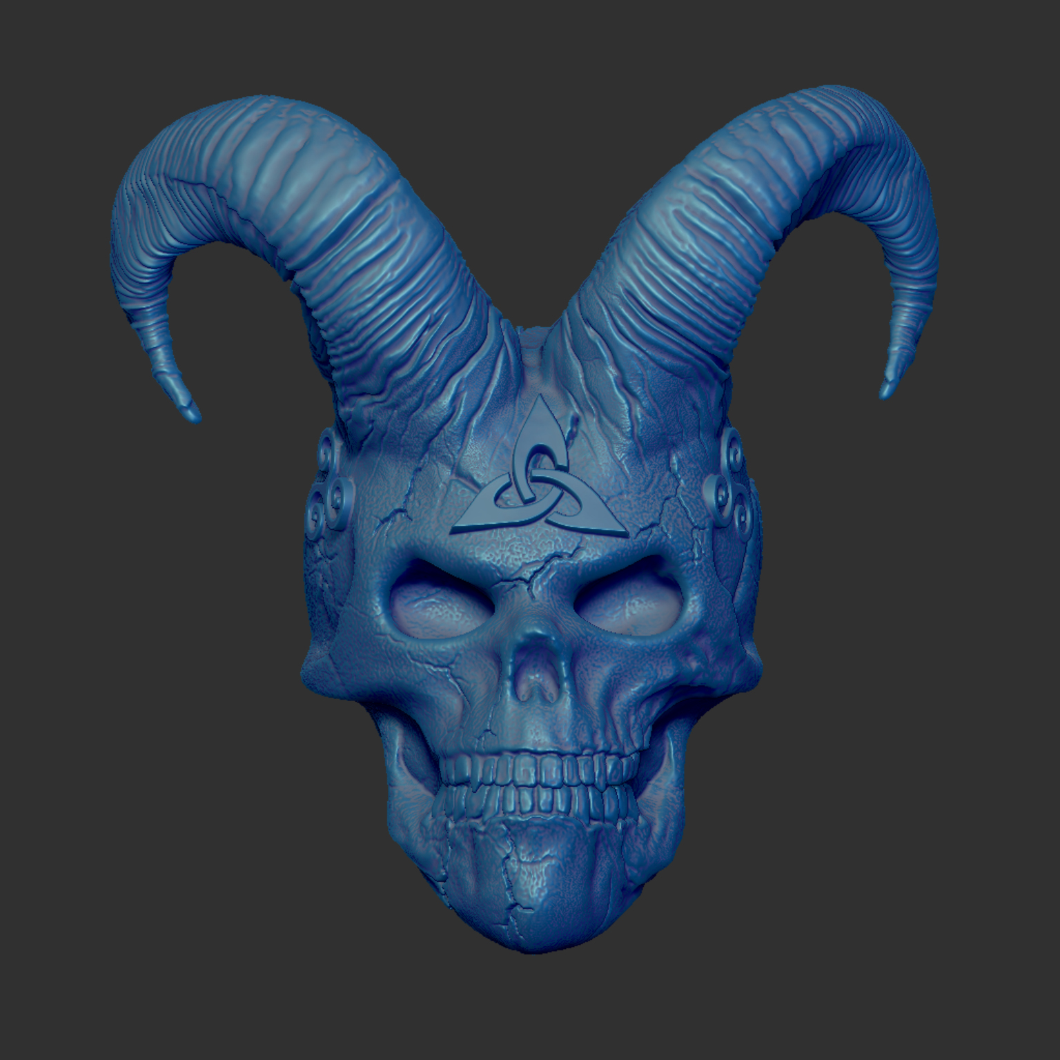 Celtic Ram Skull for Wall Mount by Qu3D 3D-Design Art | Printables Store