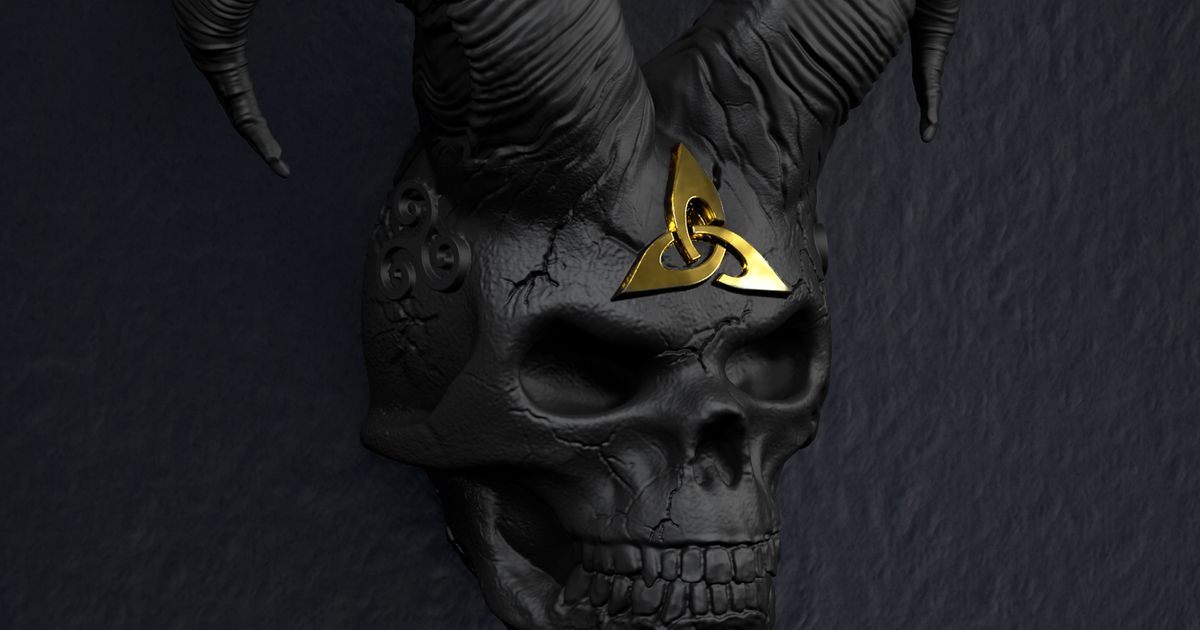 Celtic Ram Skull for Wall Mount by Qu3D 3D-Design Art | Printables Store