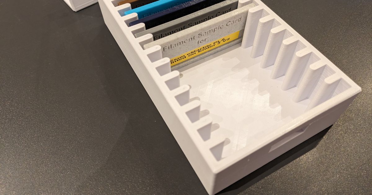 Sample Card with Box and Lid for Colours by Rainbow | Download free STL ...