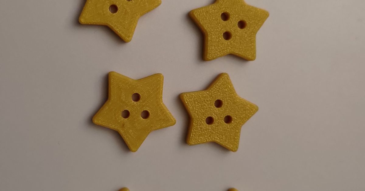 Star Button By Kisscoool18 Download Free Stl Model