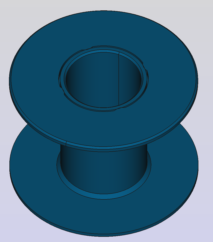 Parametric wire spool and clip [FreeCAD] by JGW | Download free STL ...