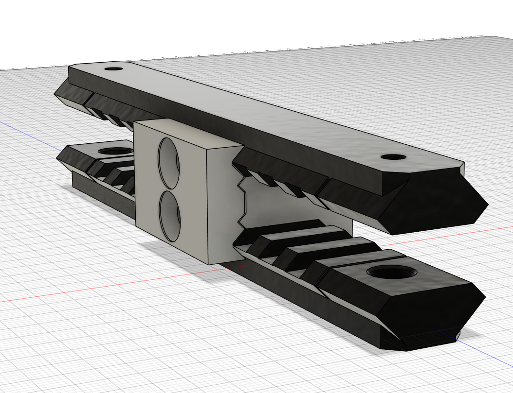 Double Picatinny adapter, M3 and M5 version (Easy print) by Fishy ...