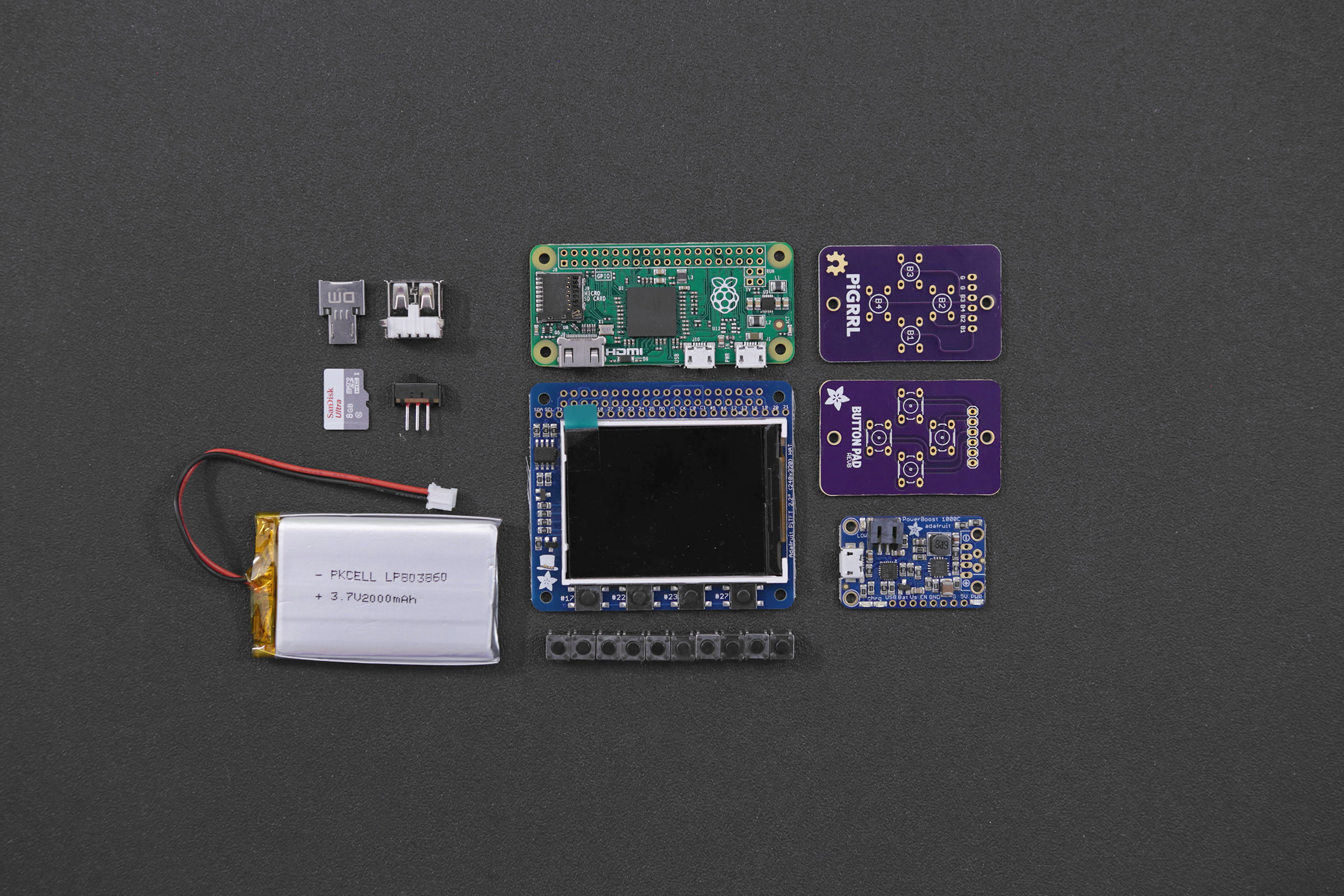 PiGRRL Zero Raspberry Pi Zero Gameboy by Adafruit | Download free STL ...