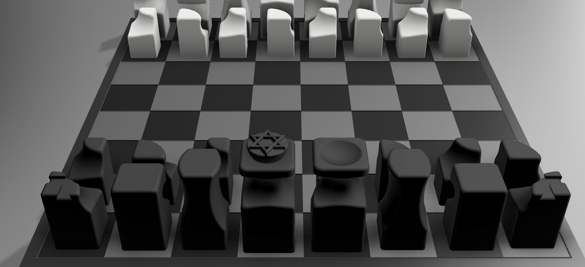 Organic Shaped Chess Set by Jacques | Download free STL model ...