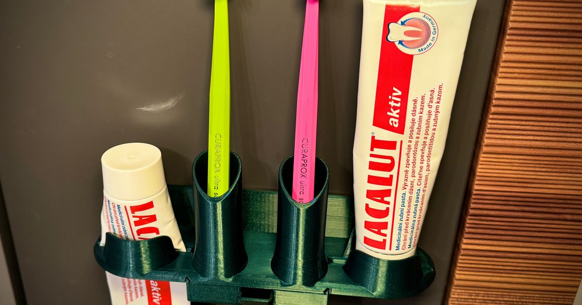 Shelf for toothpaste and toothbrush. by Dušan | Download free STL model ...