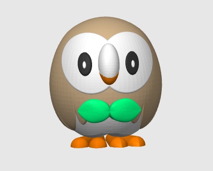 Rowlet - Pokemon - Multicolor by Deltree3D | Download free STL model ...