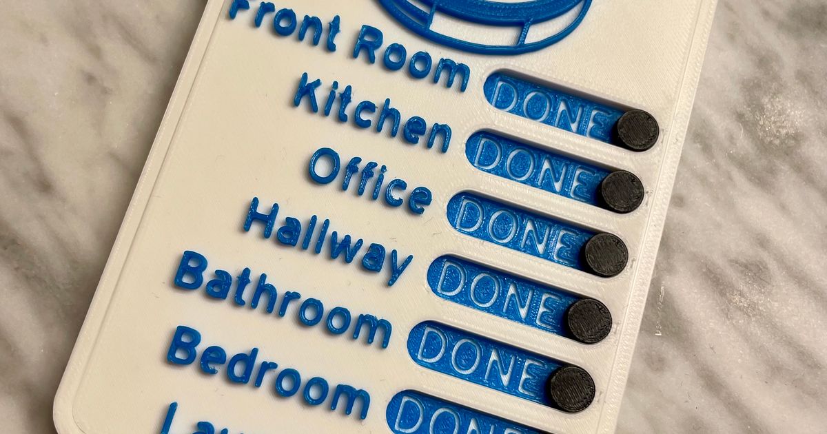 Roomba Room / Chore Tracker by e_cubed99 | Download free STL model ...