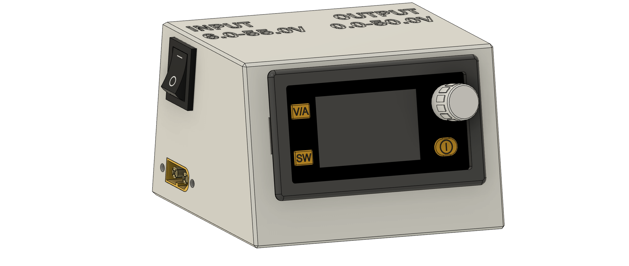 XY5005E/XY5008E power supply case with XT60 and barrel connectors by ...