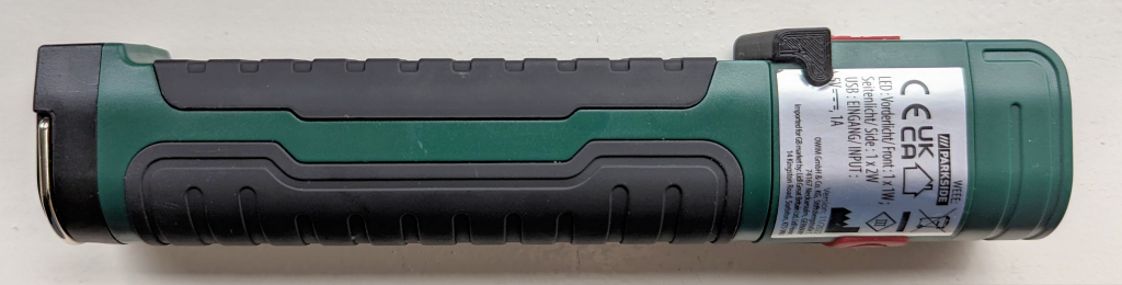 Parkside HG09761A Torch charging cap cover secure by Baz 8755 ...