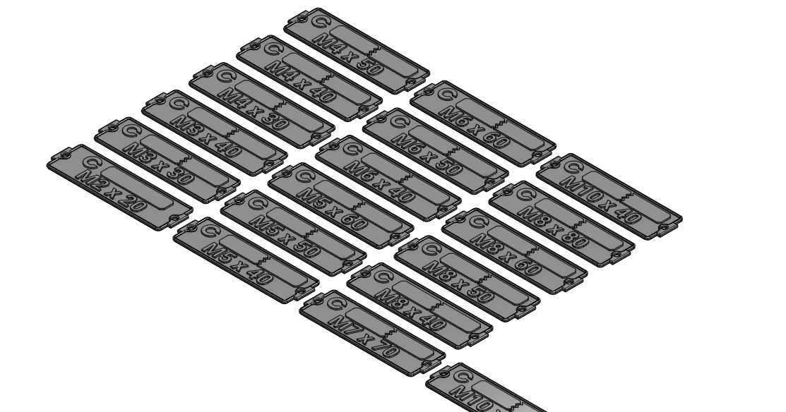 Printable Labels Expansion Pack for Gridfinity Bin by Pred por ...