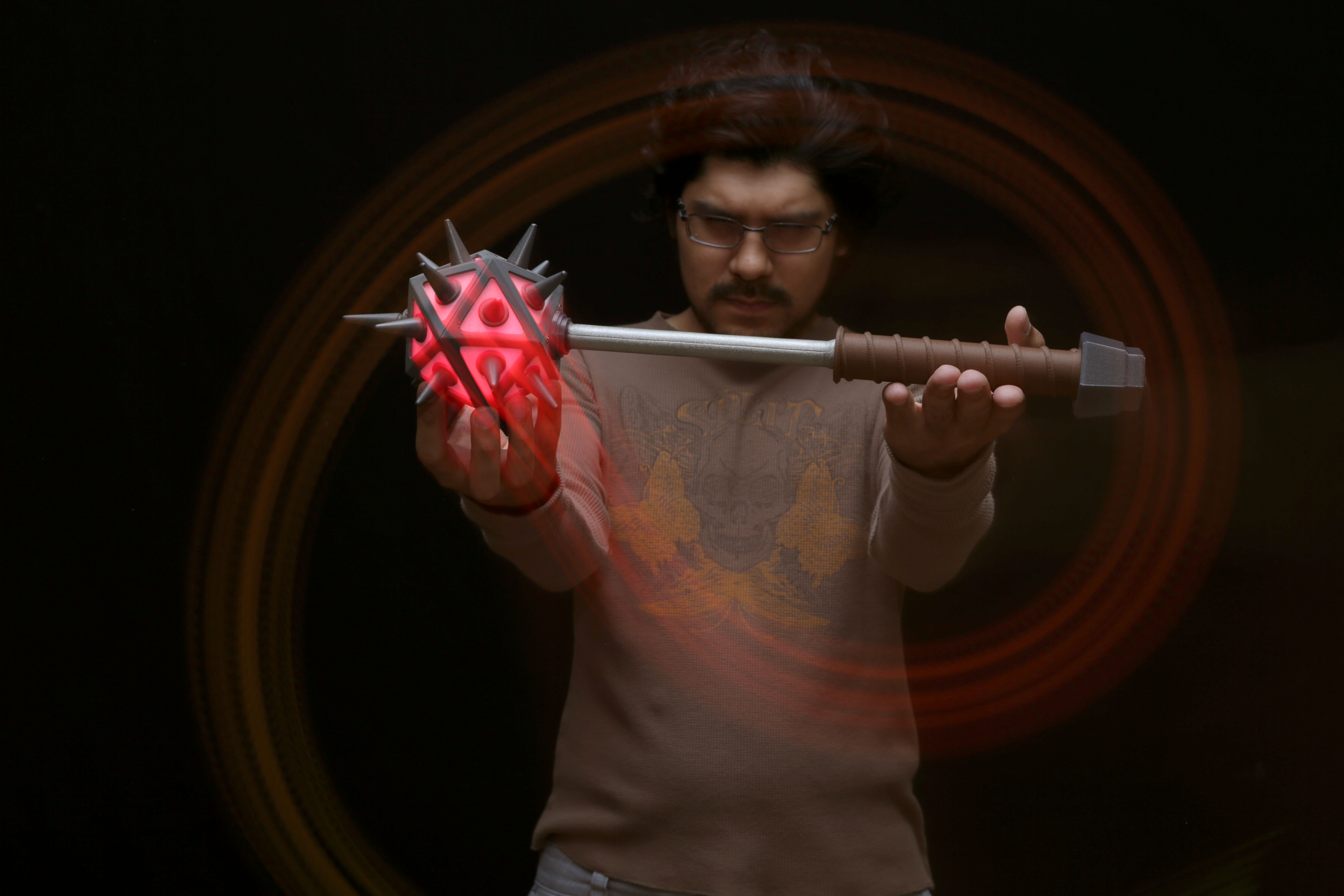 Glowing Icosahedron Mace with Spikes by Adafruit | Download free STL ...