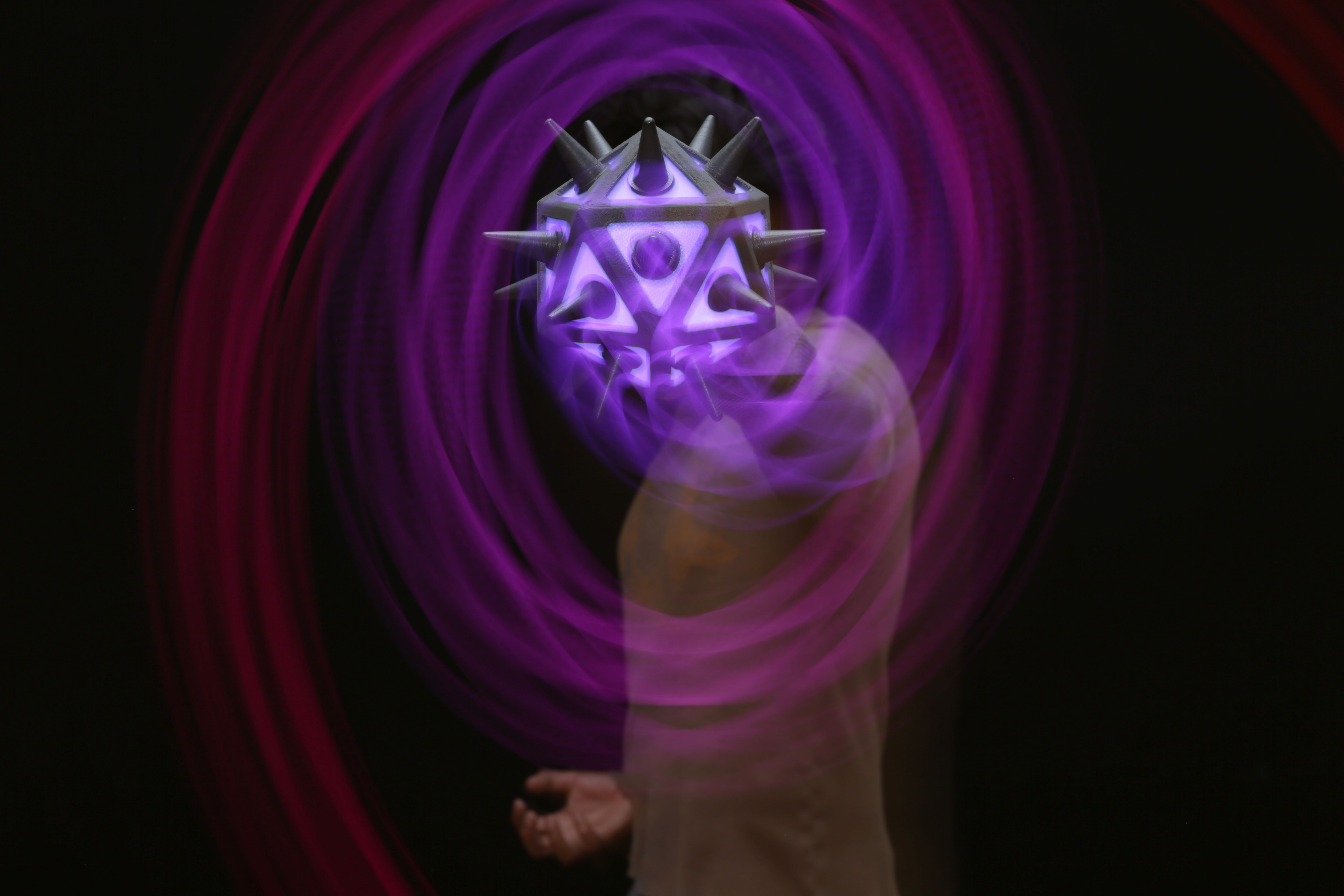 Glowing Icosahedron Mace with Spikes by Adafruit | Download free STL ...