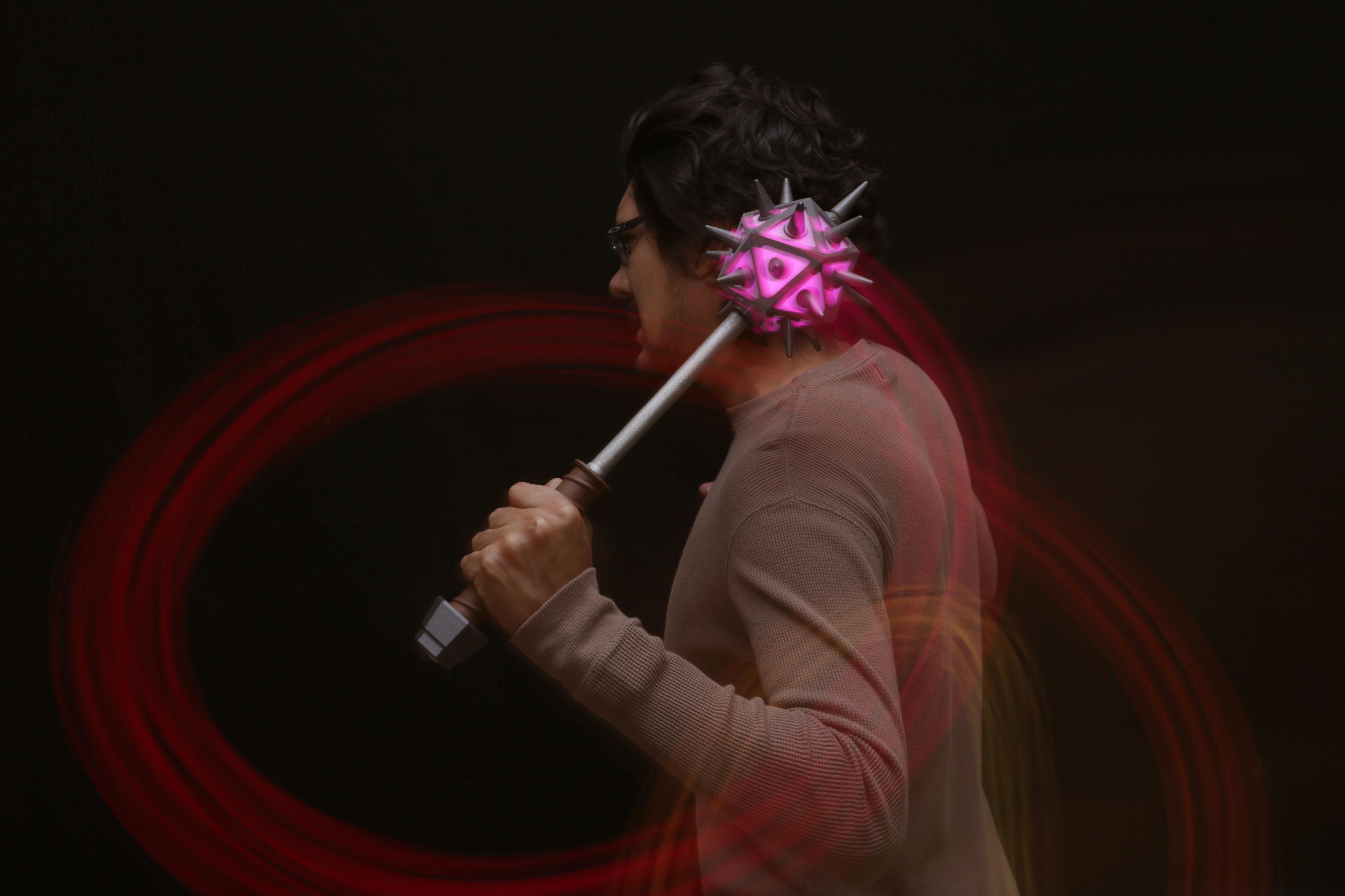 Glowing Icosahedron Mace with Spikes by Adafruit | Download free STL ...