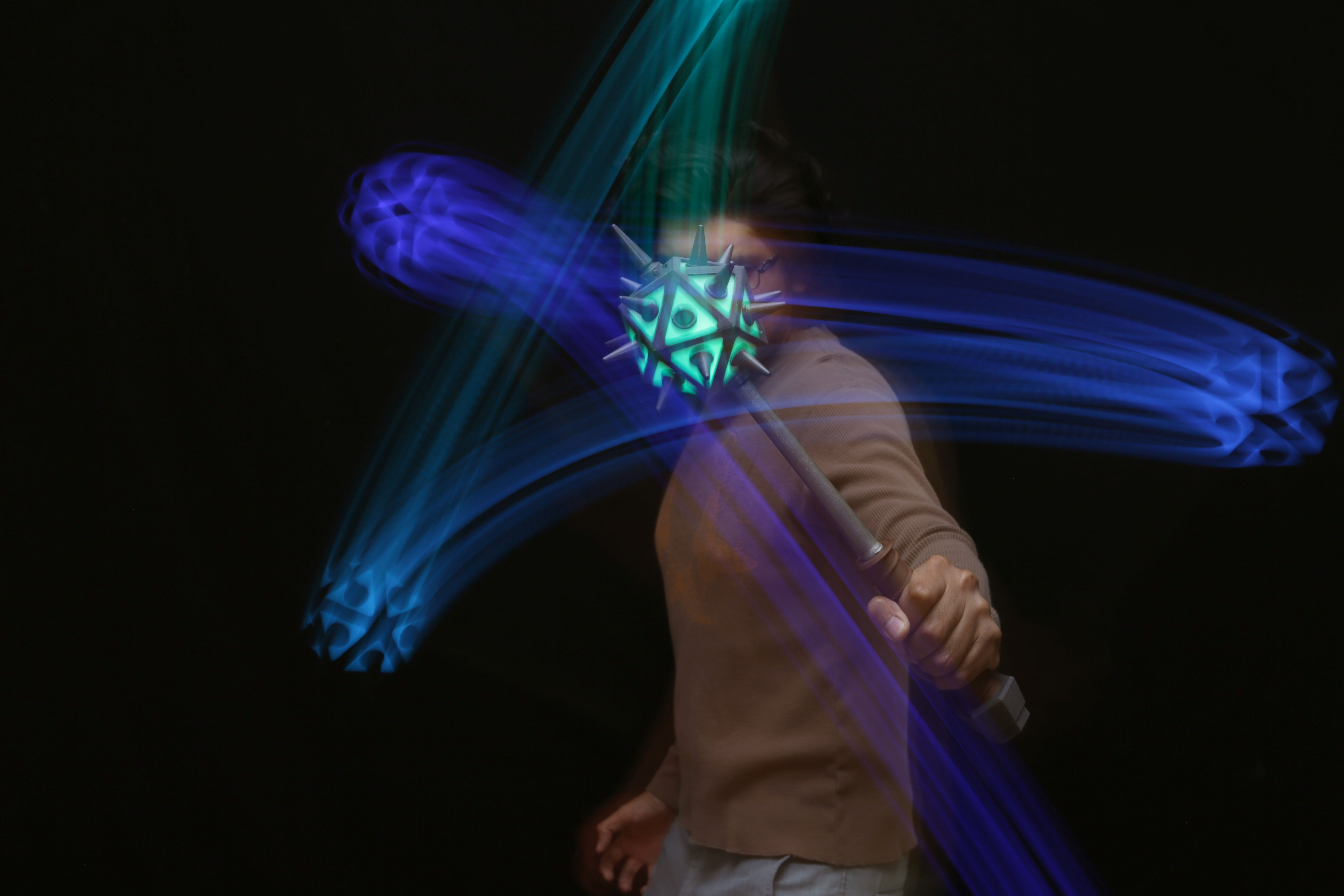 Glowing Icosahedron Mace with Spikes by Adafruit | Download free STL ...