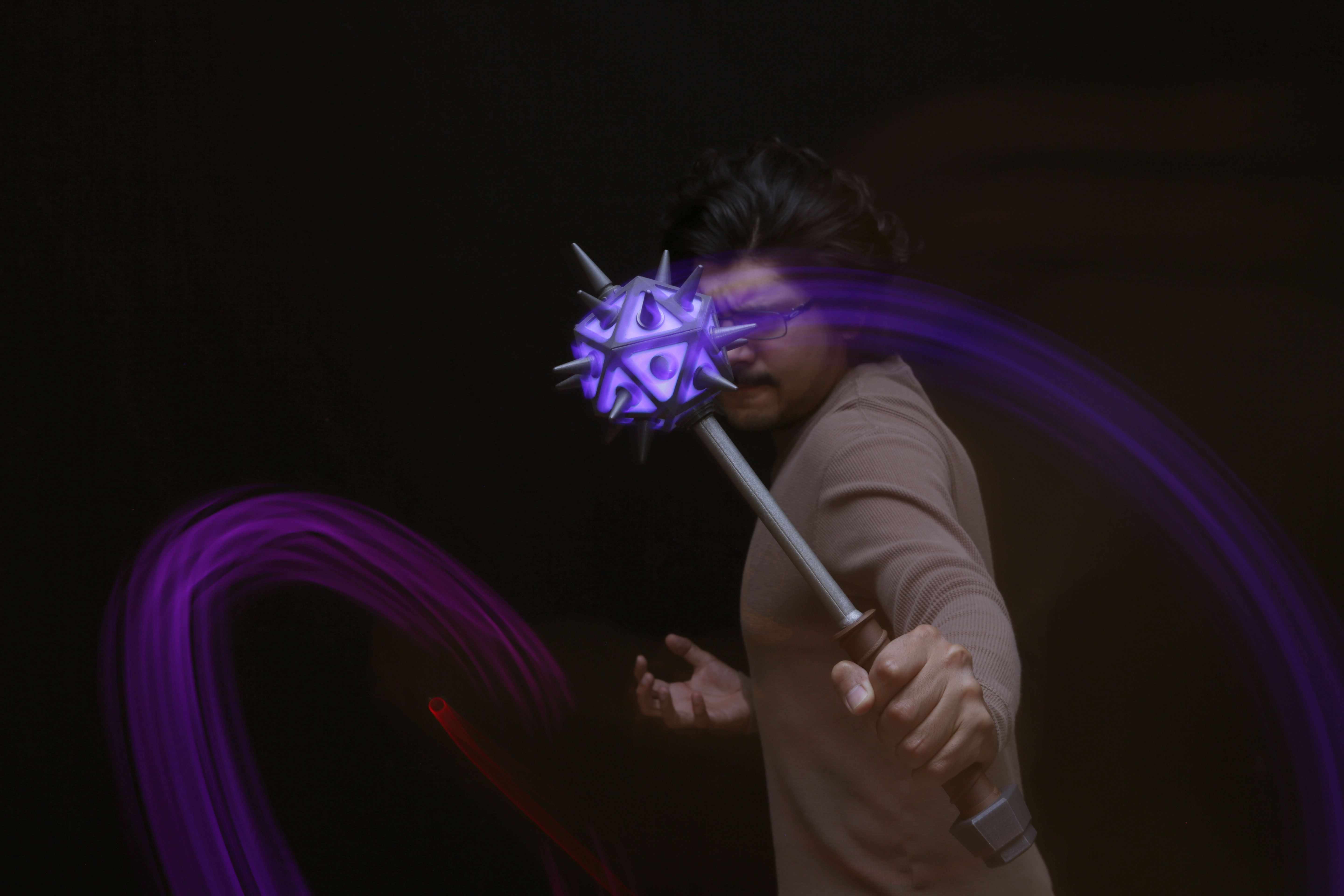Glowing Icosahedron Mace with Spikes by Adafruit | Download free STL ...