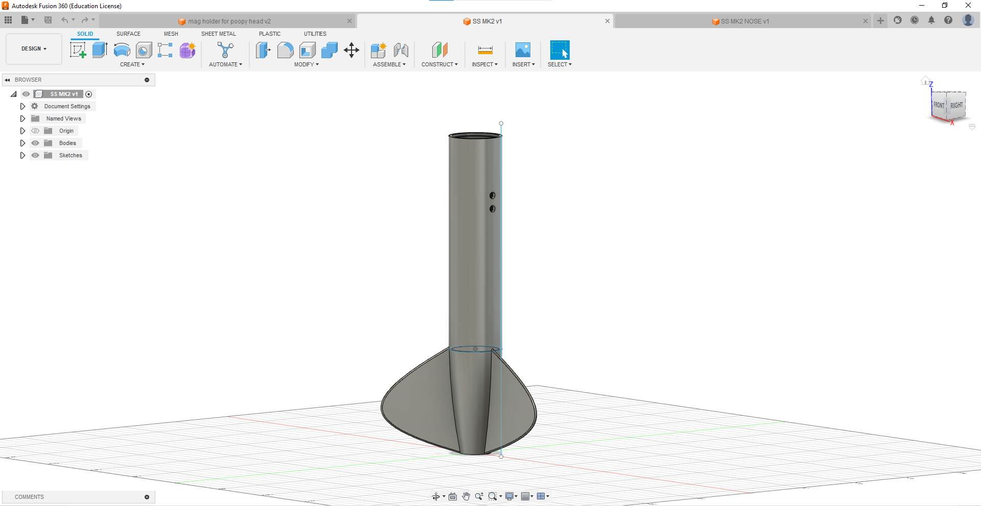 SuperSonic Mk2 V1 18mm model rocket by CHARLIE DETORIE | Download free ...