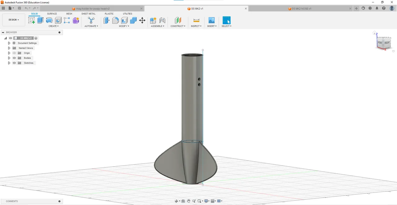 SuperSonic Mk2 V1 18mm model rocket by CHARLIE DETORIE | Download free ...