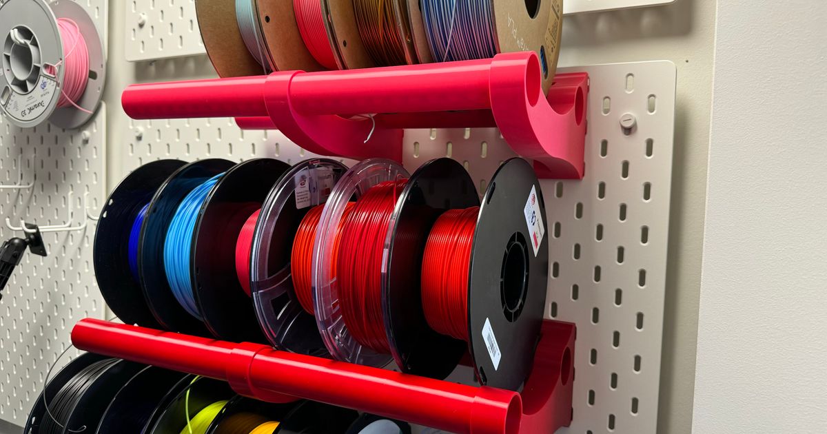 Filament Holder for SKADIS Peg Board by aki3d.ca | Download free STL ...