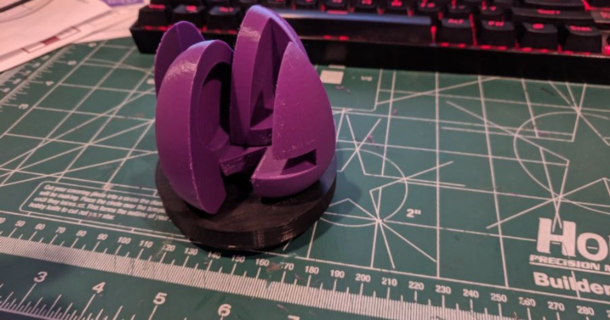 Puzzle egg base with assembly tool by chking | Download free STL model ...