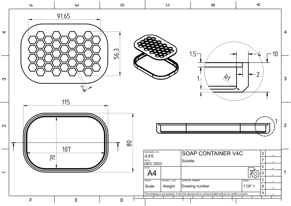 Soap Dish w/ Tray (FreeCAD) by JLes | Download free STL model ...