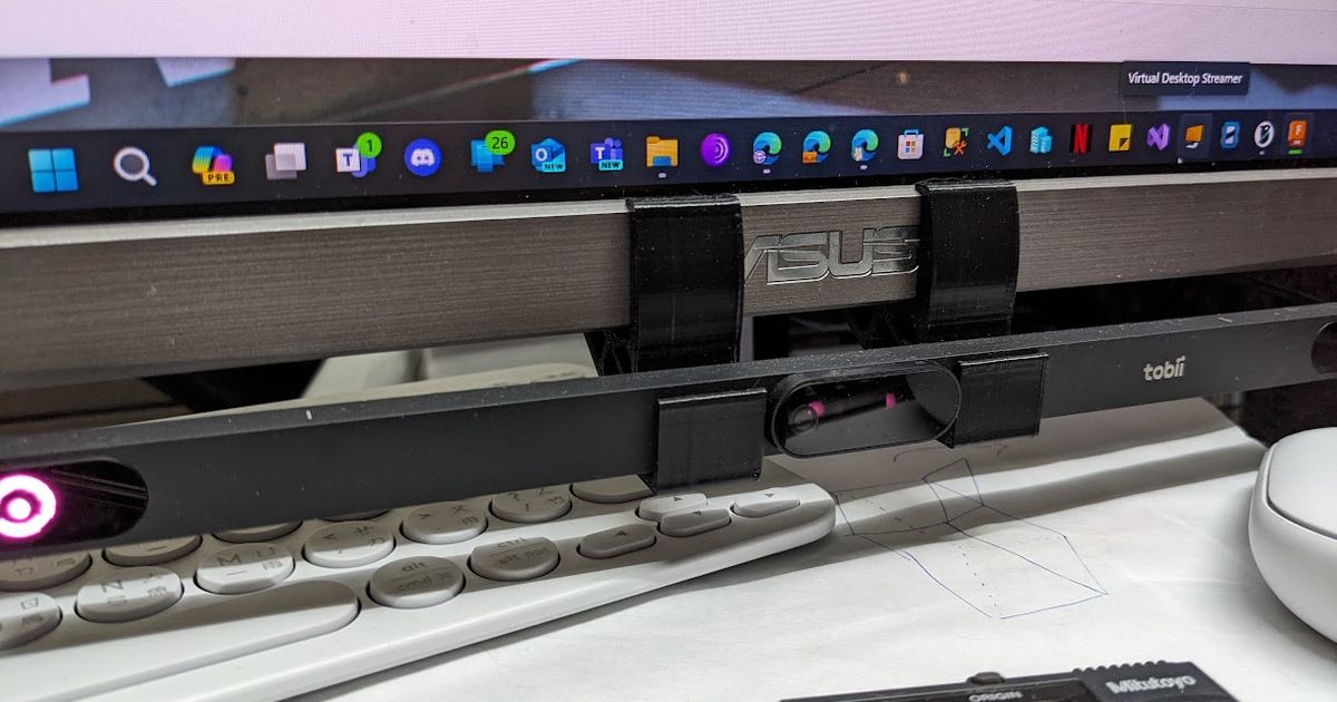 PG348Q tobii 5 mount by Chen Hsin Yu | Download free STL model | Printables.com