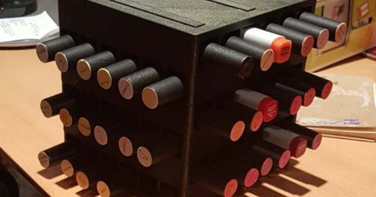 Stackable Copic® markers rack by Monsieur Luke | Download free STL ...